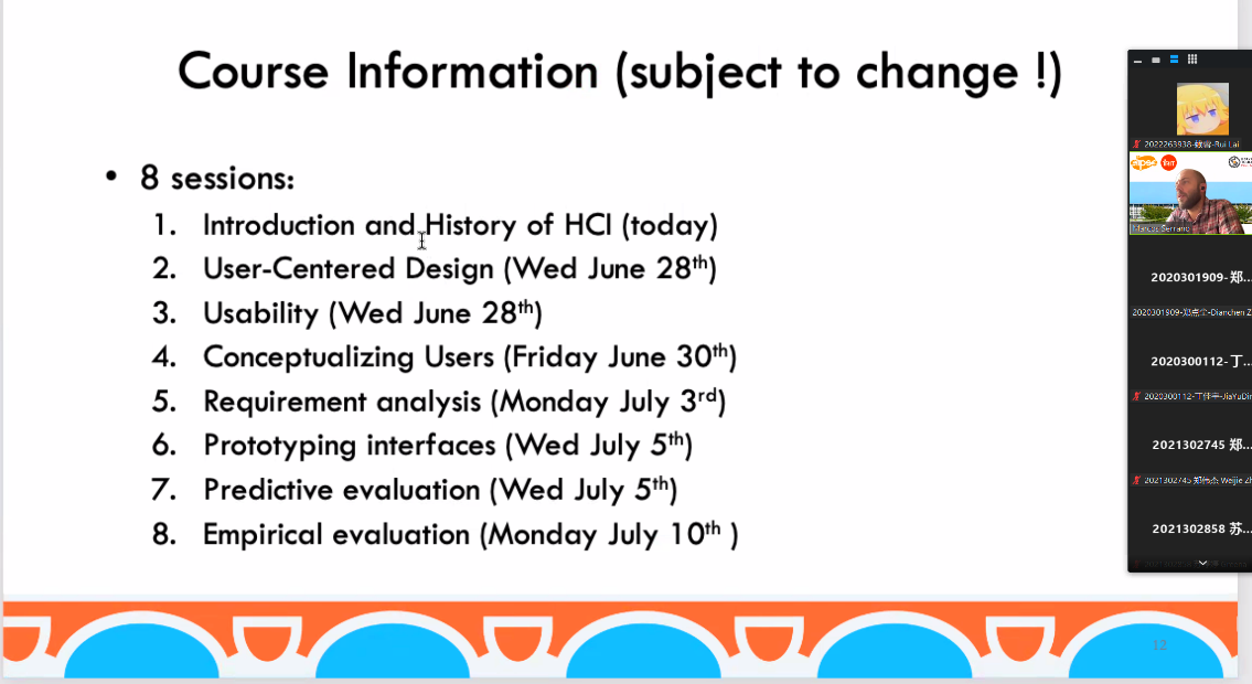 暑期国际学堂Human-Computer Interaction: User-Centered Design课程顺利结课-软件学院